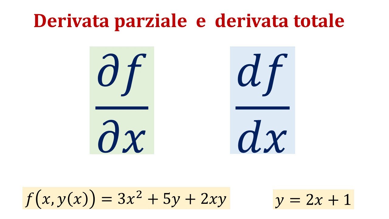 Derivate parziali e derivate totali - What a Math!