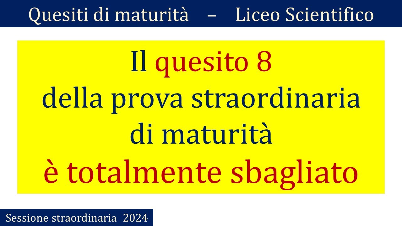 Maturità 2024 - Teorema di Wilson sui numeri primi - STRAORDINARIA ...